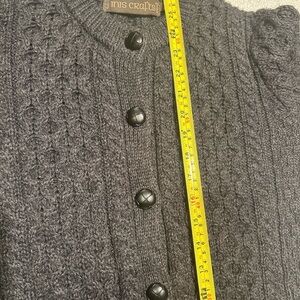 Inis Crafts | Sweaters | Gray Irish Cable Knit Wool Cardigan By Inis ...